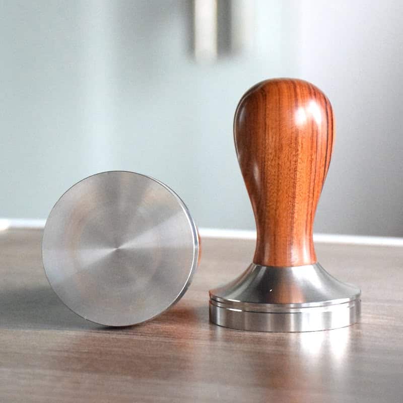 Professional tamper in stainless steel & wood - Caffe Italiano